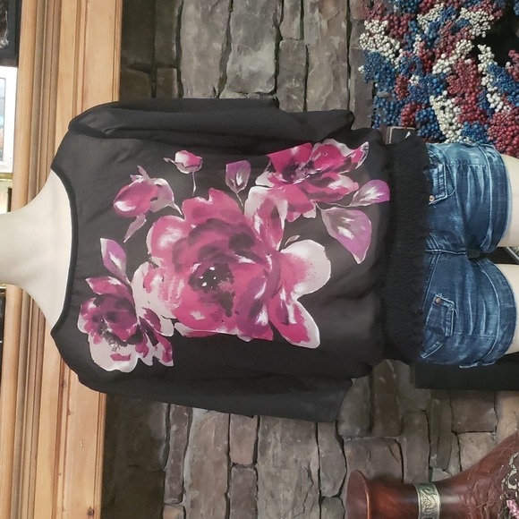 Wrapper | Tops | Saleoversized Sheer Floral Top Sz Sm | Poshmark